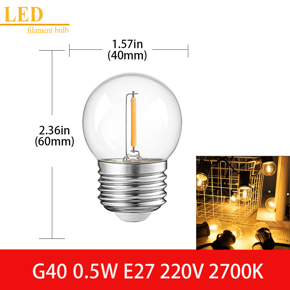 E12 E14 E27 LED Edison Bulbs 1W 2W 3W 4W 6W 8W House Decoration Bulb C7 ...
