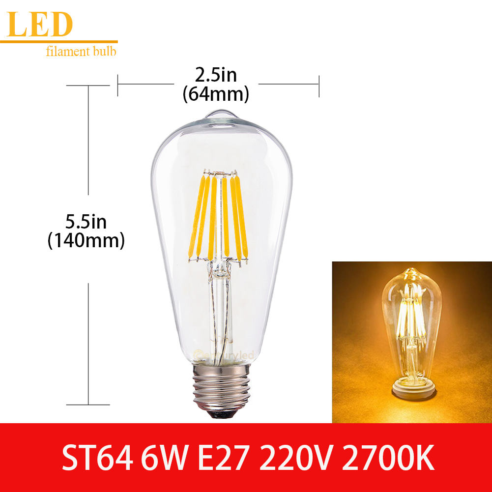 E12 E14 E27 LED Edison Bulbs 1W 2W 3W 4W 6W 8W House Decoration Bulb C7 C35 T20 T16 A19 G40 G80 ...
