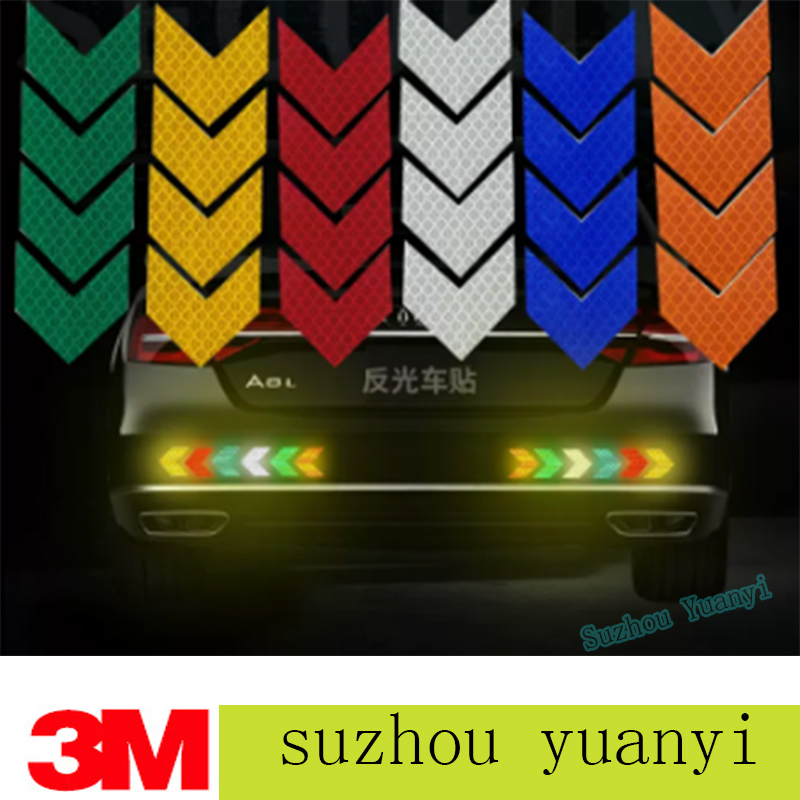 3M reflective stickers car fender tail bar arrow reflective warning ...