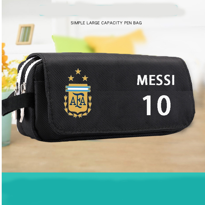 Free Shipping messi Canvas Pencil Case ronaldo Large Capacity ...