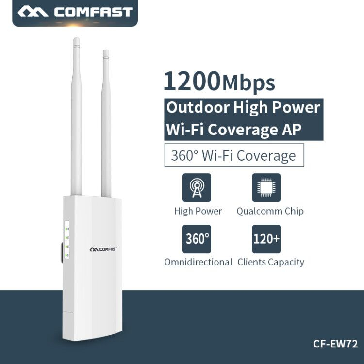 Comfast CF-EW72 1200Mbps Dual Band 5Ghz High Power Outdoor AP 360degree ...