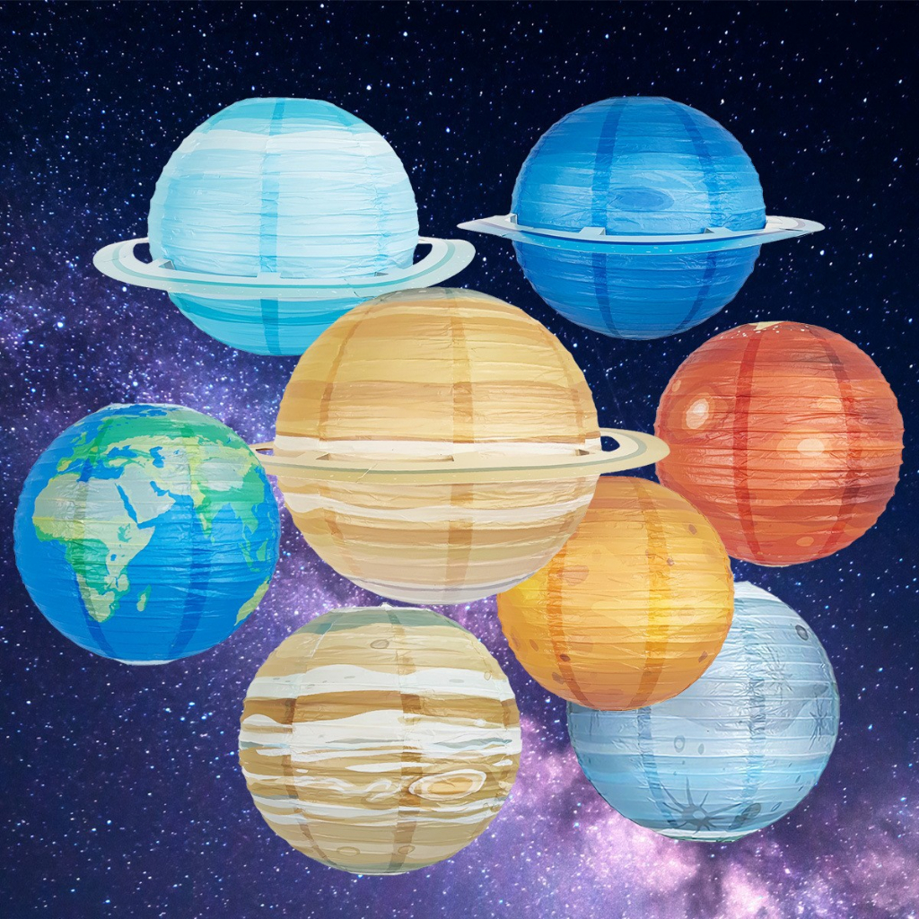 Planet Paper Lantern 8 Planets In The Solary System Hanging Ornaments ...