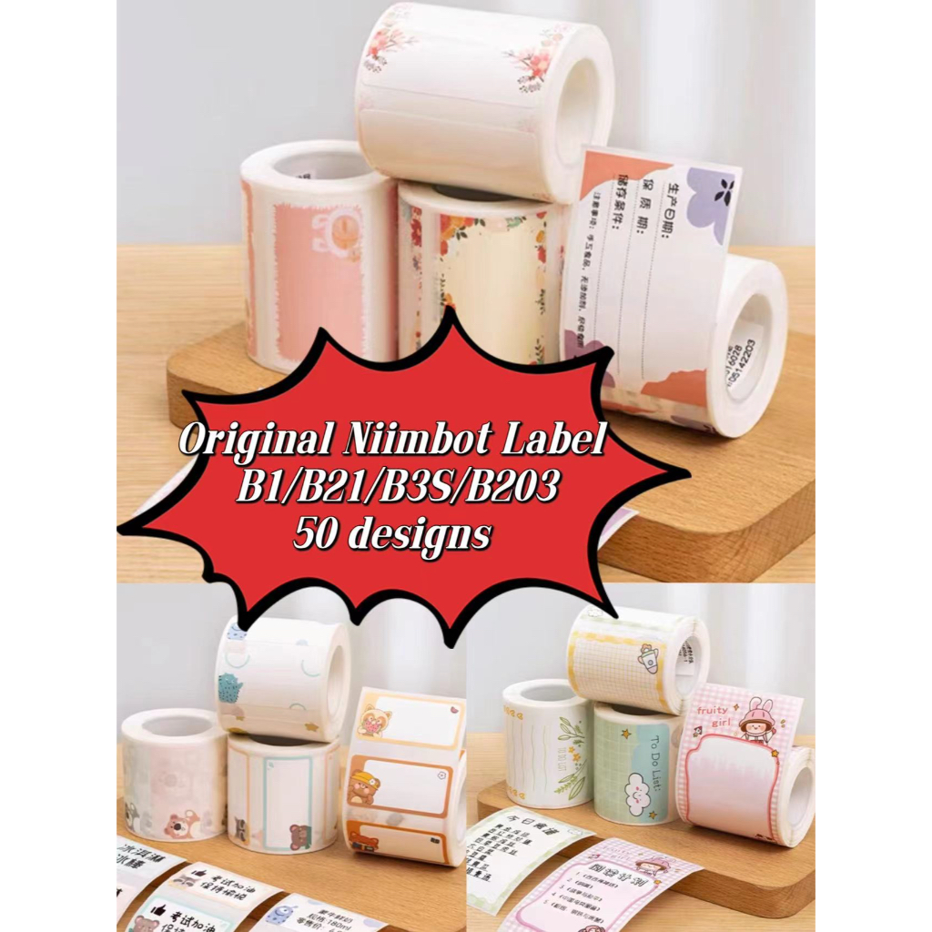 Label tape Sticker used for Niimbot B21/B3S/B1/B203 Label Printer ...