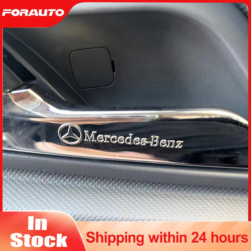 [Benz] Metal Emblem Auto Decor Decals Reflective Car Window Wiper ...