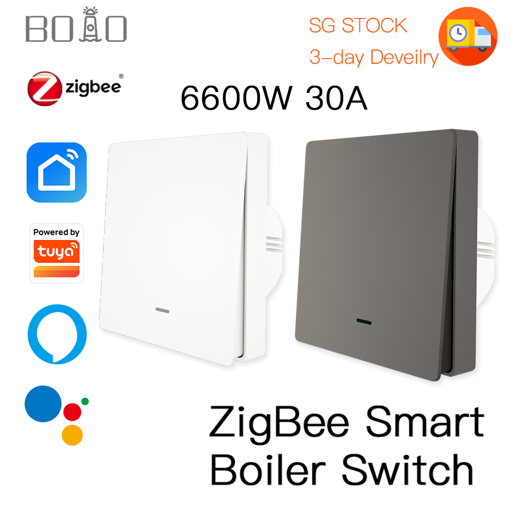 BOIO ZigBee Smart Boiler Switch Water Heater 30A Smart Tuya APP Remote ...