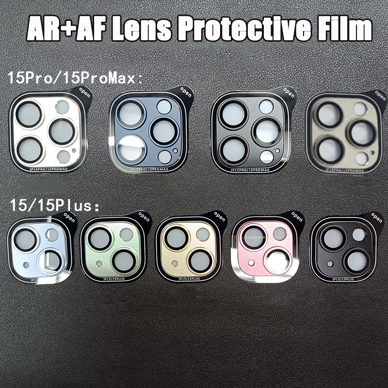 Luxury Matte Camera Protector for iPhone 15 Pro Max Armor Alloy Case ...