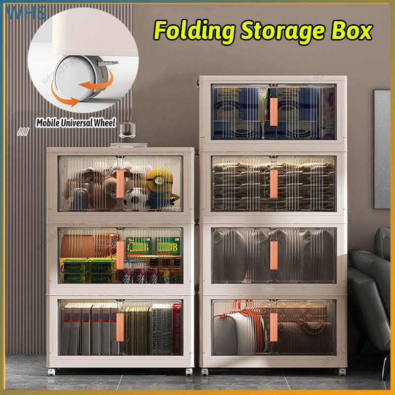 Folding storage box installation-free storage cabinet baby children's ...