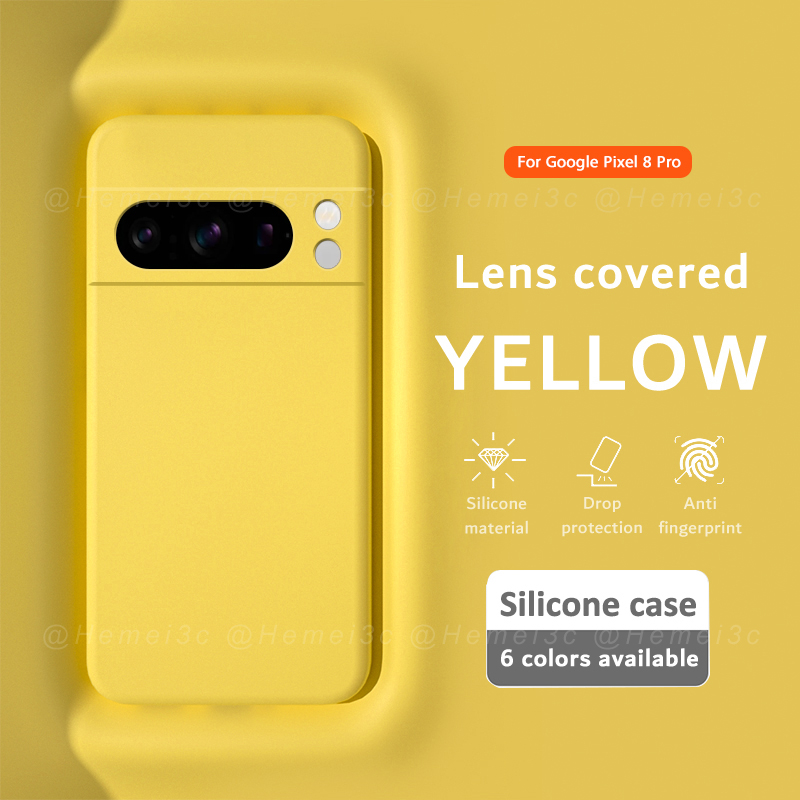 For Google Pixel 8 Pro Casing Hard Liquid Silica Gel Phone Case Cover ...