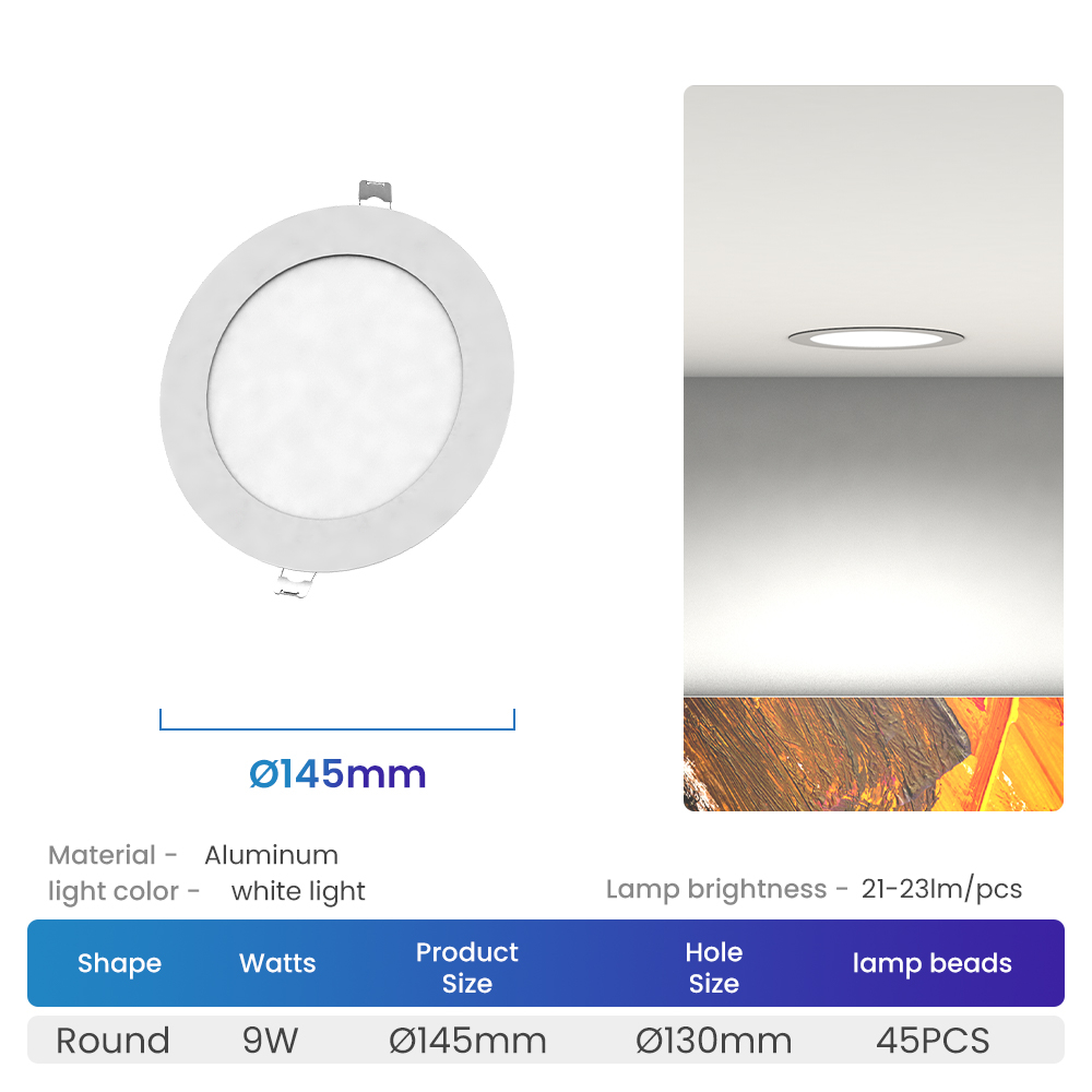 【SG Stock】6w/9w/12w/15w/18w LED Square/Round Downlight Cool white 6000K ...