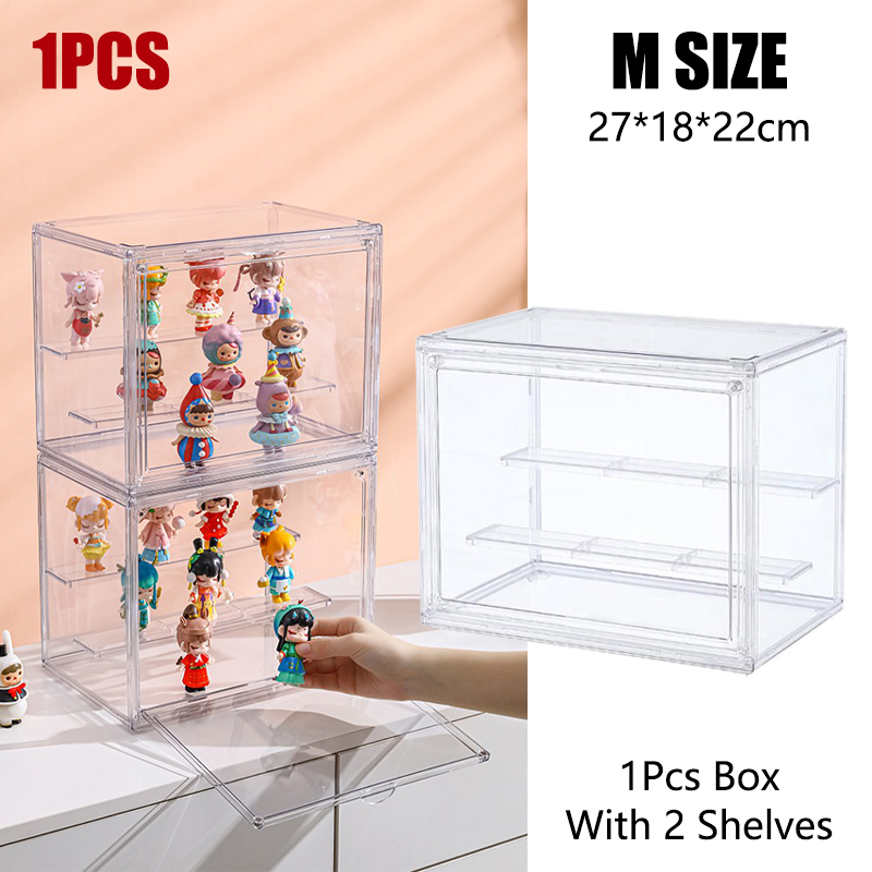 Transparent Toy Display Box Doll Organiser Lego Storage Box Acrylic ...
