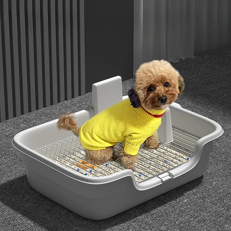 Puppy Potty Training Dog Pee Tray Toilet Stainless Steel Gridding Tray ...