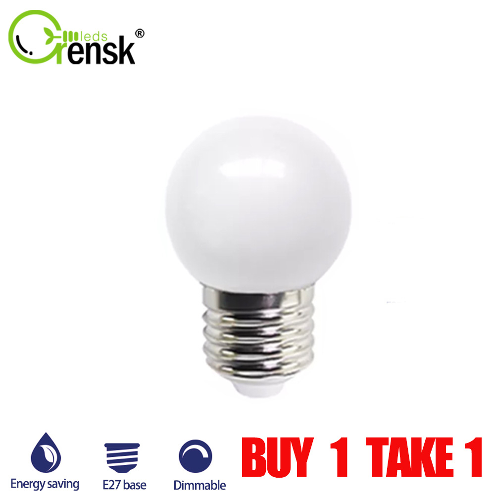 【BUY 1 TAKE 1】E27 Globe Lamp 1W 2W 3W LED Energy Saving Bulb G45 PC ...