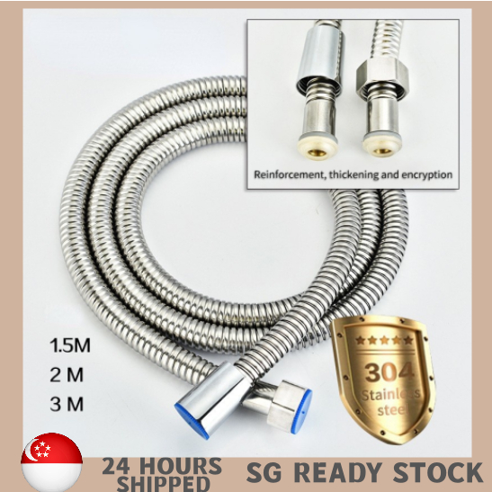 【SG READY STOCK】1.5/2/3M 304 Stainless Steel Shower Hose Toilet Spray ...
