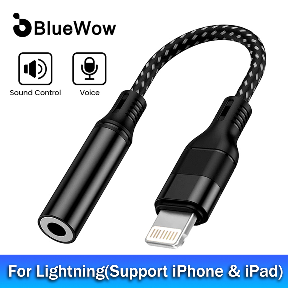 BlueWow Lightning to 3.5 mm Headphone Audio Aux Jack Adapter Cable for ...