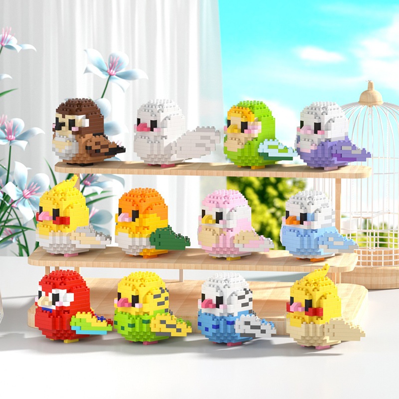 Parrot Nano Blocks Cute Cartoon doll Building Blocks Puzzle Kids Toys ...
