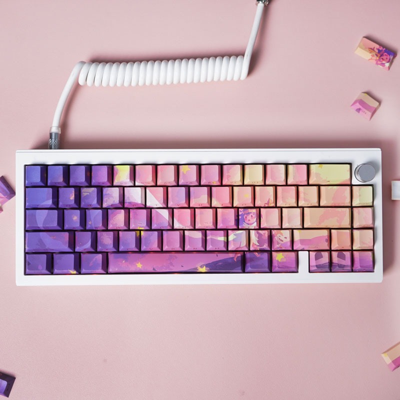 GMK Keycaps Polaris side transparent 129 keys PBT keycaps five sided ...