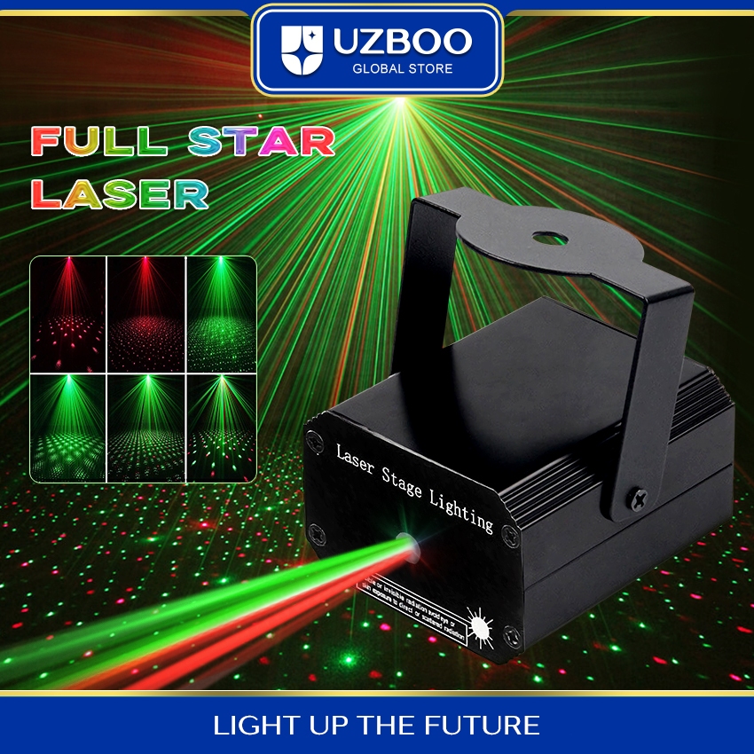 UZBOO RGB Laser Stage Lights Party Projector Lights DJ Disco Sound ...