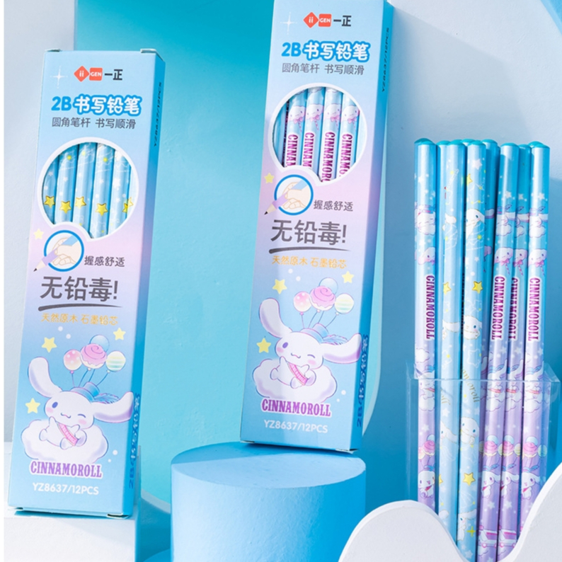 12pcs cinnamoroll image 2B pencil cinnamon comfort pencil cartoon HB ...