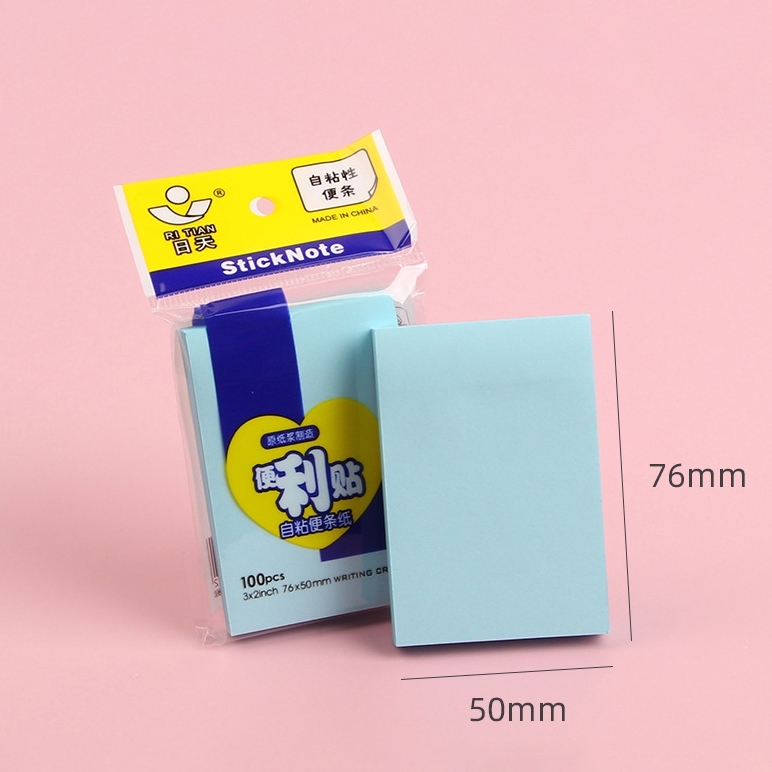 100 Sheets Morandi Color Sticky Note Memo Label Sticker Bookmarks ...