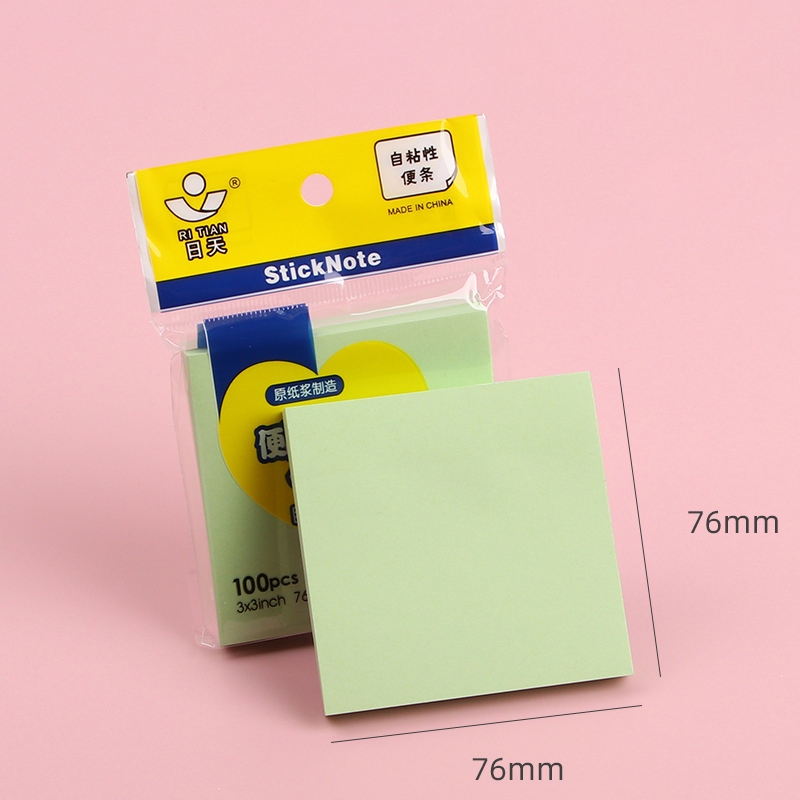 100 Sheets Morandi Color Sticky Note Memo Label Sticker Bookmarks ...