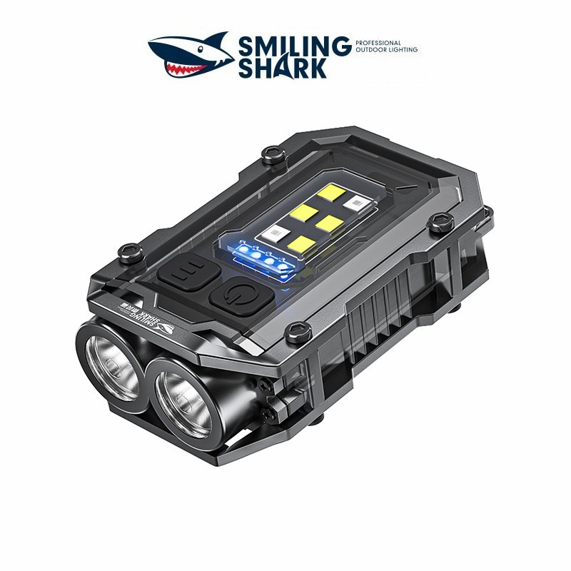 Smiling Shark TIP0019 Keychain Light Rechargeable Multifunctional ...