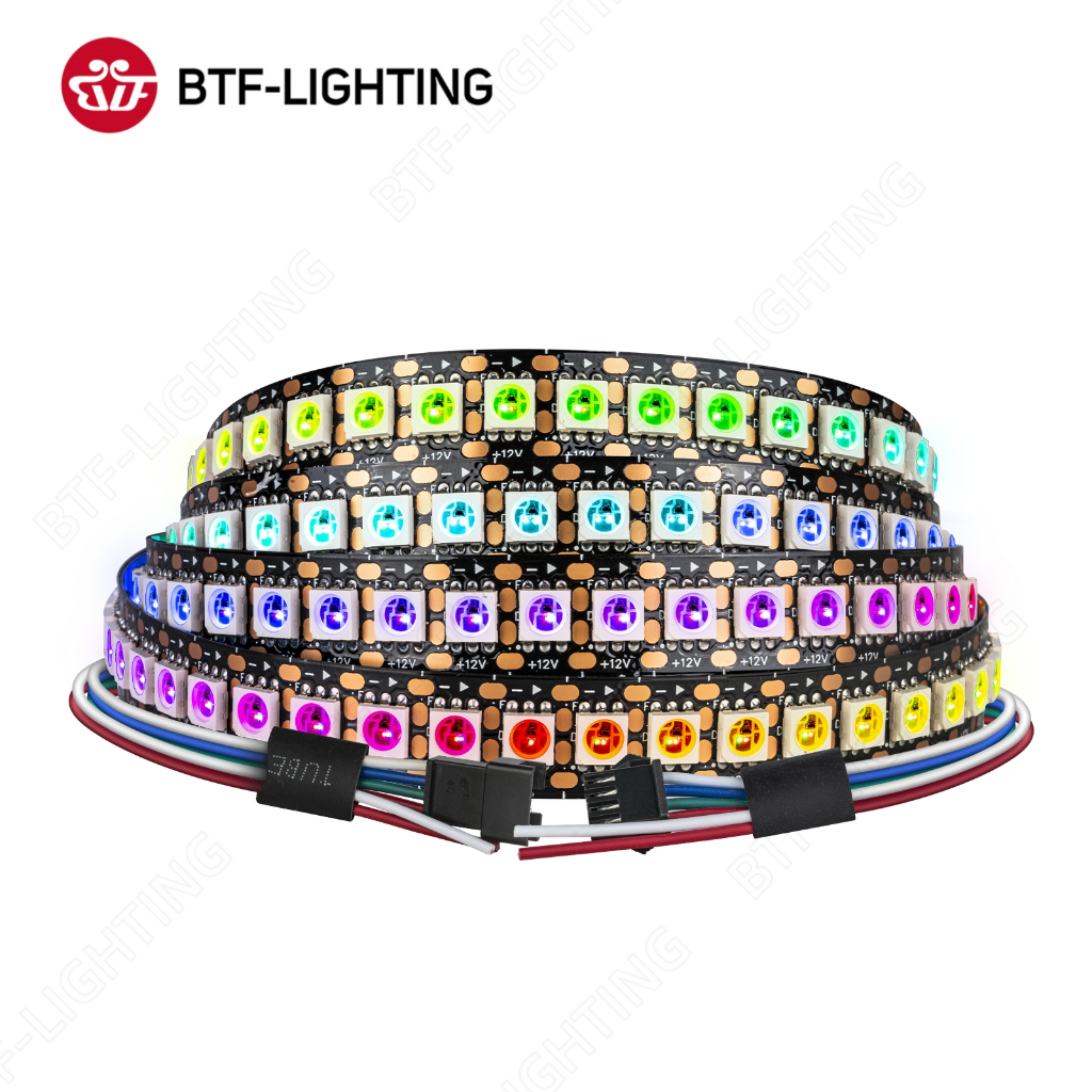 BTF-LIGHTING Dual-Signal 12V 144LEDs/m WS2815 RGB IC LED Pixels Strip ...