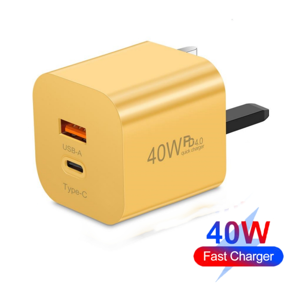 PD 40W Type C Fast Charger Dual Port Quick Charge 3.0 USB Charger for ...