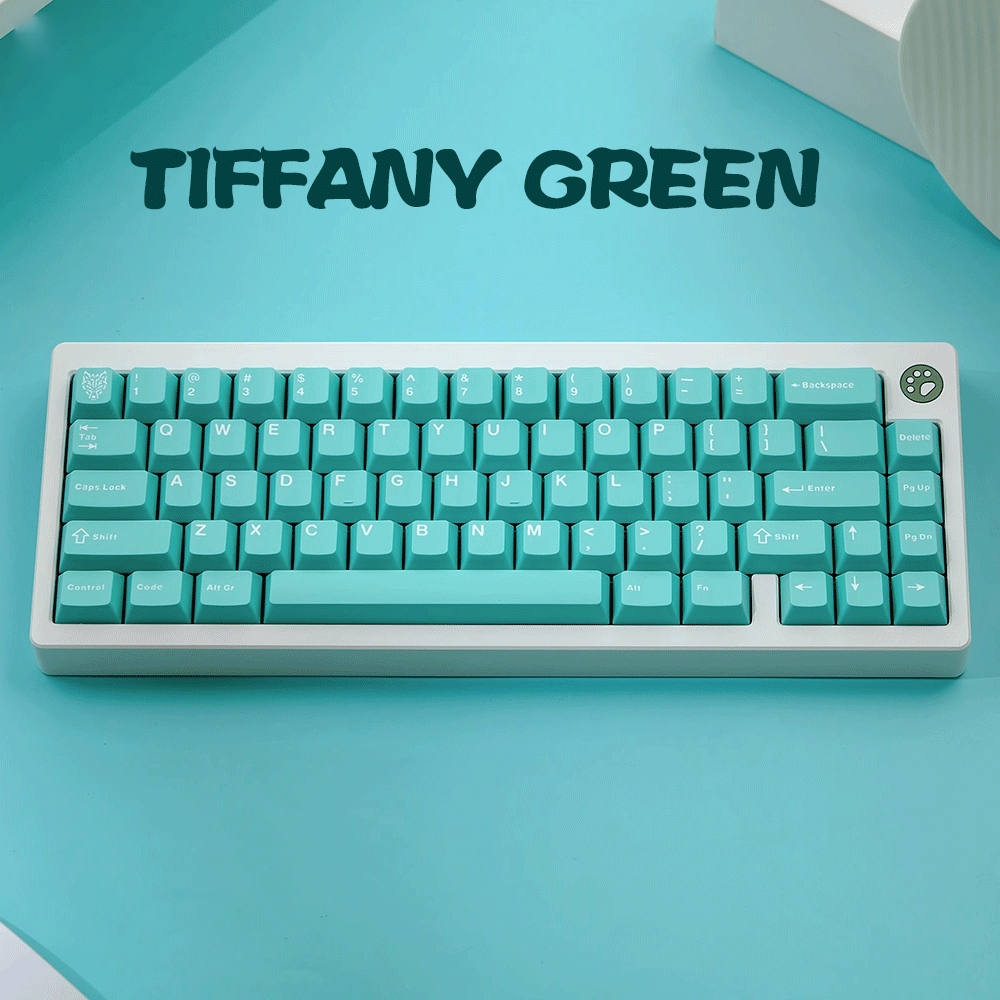 【Aifei studio】Tiffany green keycaps cherry profile No pad area Double ...