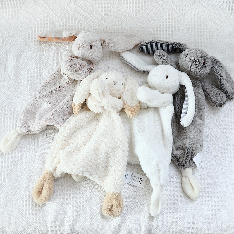Cute Bunny Plush Snuggle Toy Baby Security Blanket -Soft Stuffed Animal ...