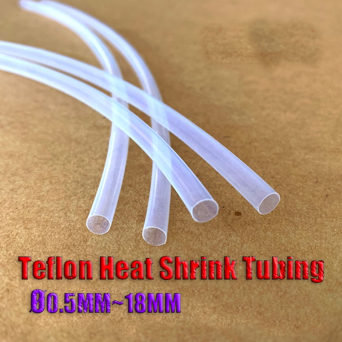 Transparent Ptfe Teflon Heat Shrink Tubing ø0.5mm~18mm High Temperature Resistant Heat Shrink ...