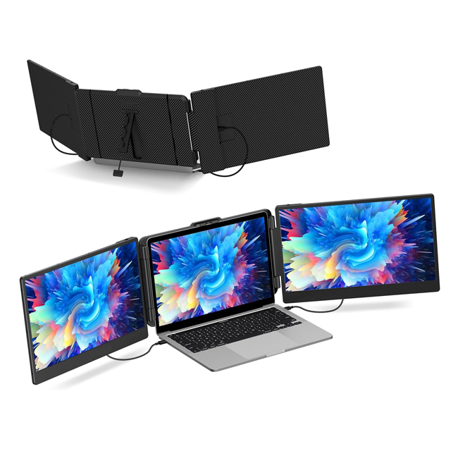 Triple Laptop Screen Extender,Ultra Slim 14" FHD 1080P IPS Dual ...