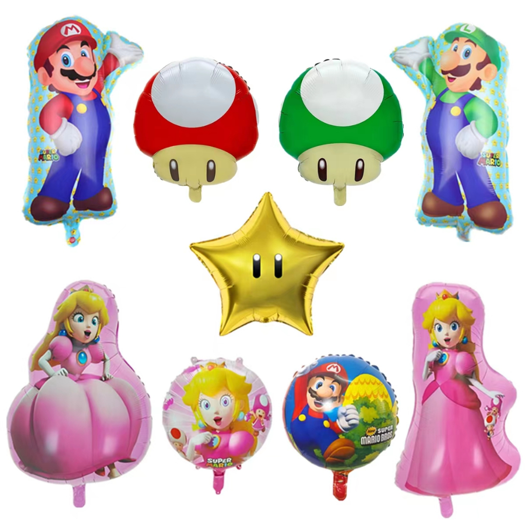 Super Mario Bros Balloon Foil Helium Balloon For Kids Party Decorations ...