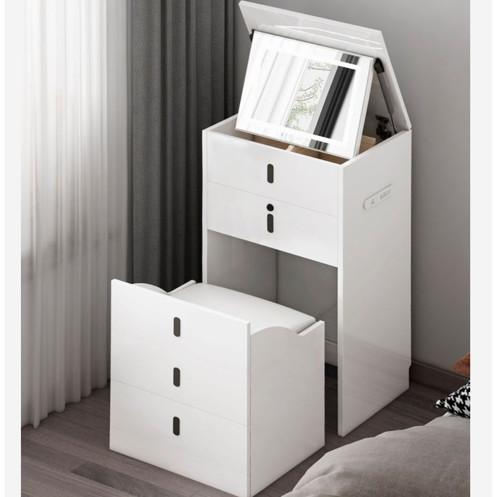 Multifuctional Dressing Table With Mirror Storage Cabinet Drawer Vanity ...