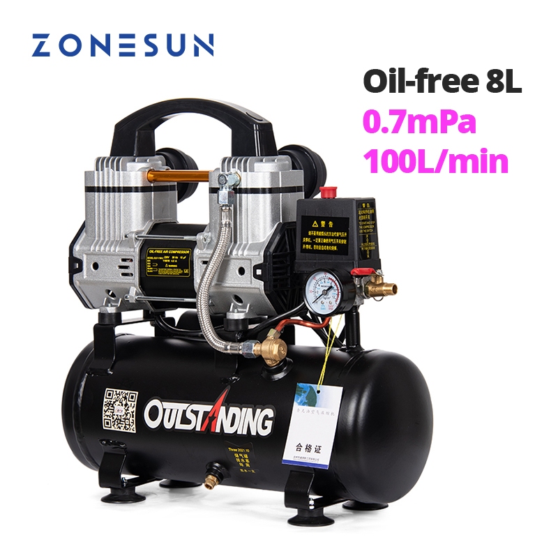ZONESUN ZS-AC08L Small Portable Oil-free Silent Air Compressor ...