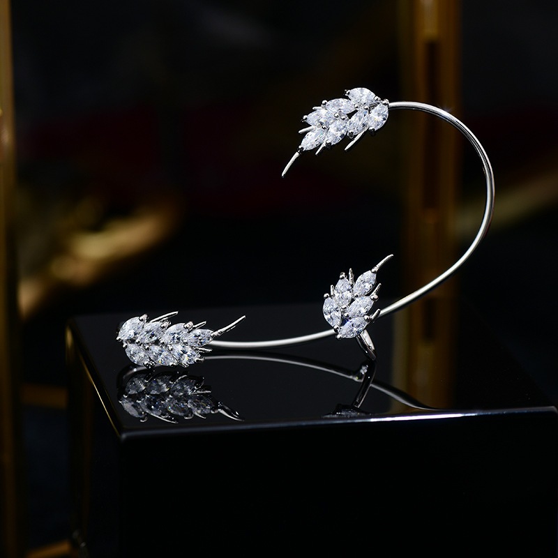 Flowers Earrings Exquisite Ear Cuff Tassle Ear Hook Clip On Cartilage ...