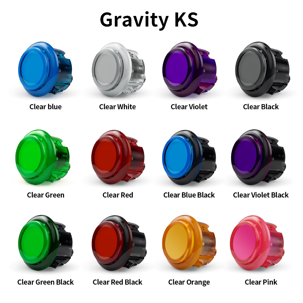 QANBA Gravity KS Mechanical Arcade buttons Shafts Silent Pushbutton ...