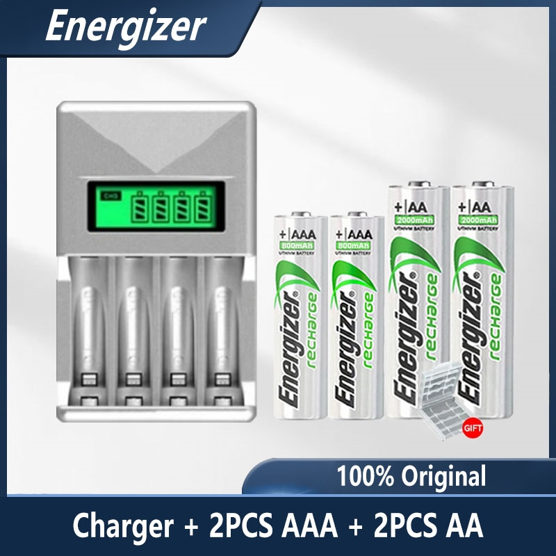 Energizer AA/AAA 1.2V Ni-Mh Rechargeable Batteries With 4 Slots LCD ...