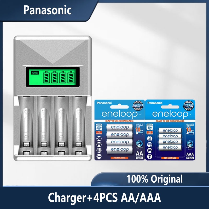 Panasonic eneloop AA & AAA 1.2V NI-MH rechargeable battery with 4 Slots ...