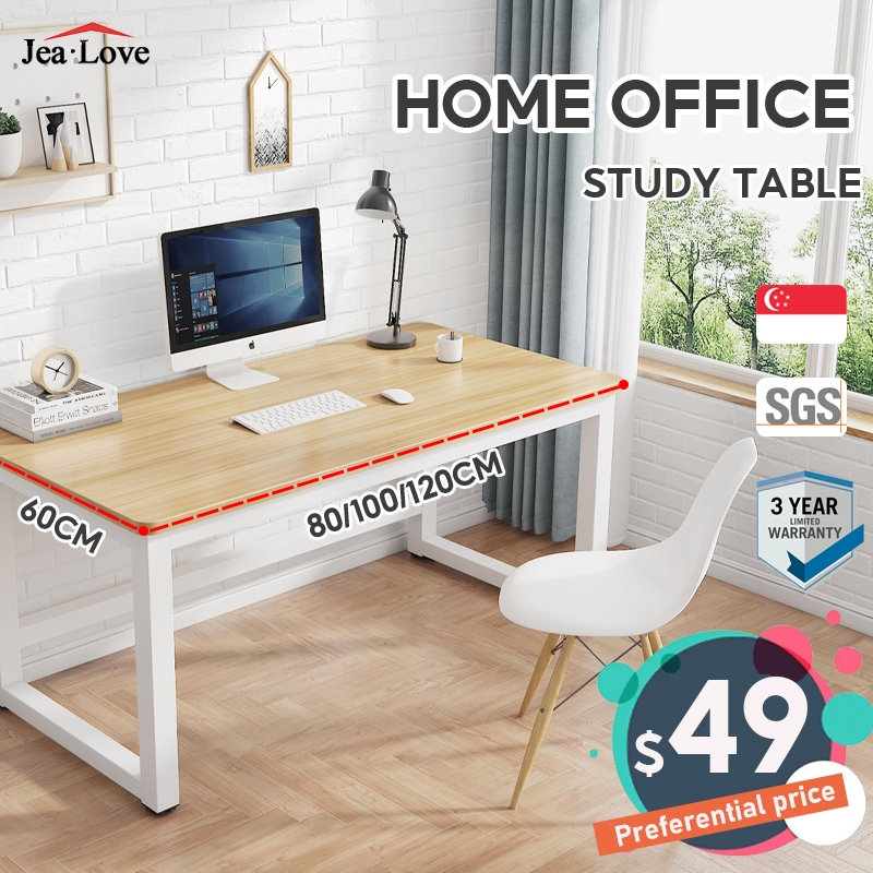 【SG】Study Table Computer Table PC Desk offic Desk 80/100/120cm | Shopee ...