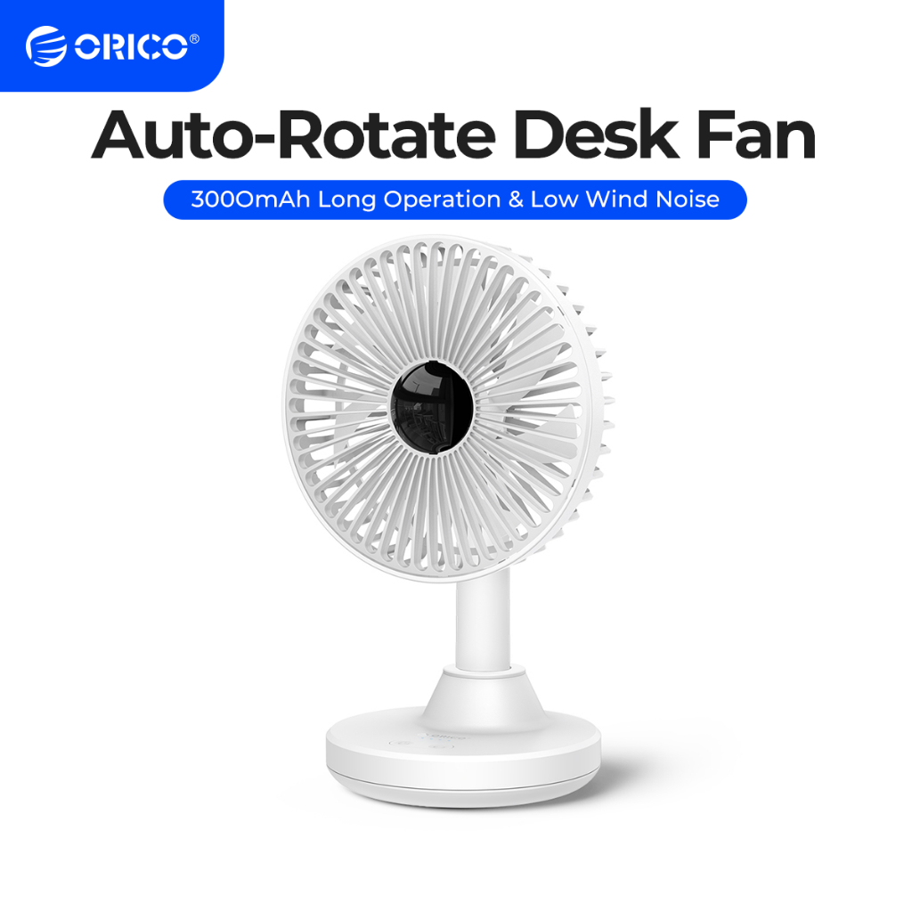 ORICO USB Desk Fan Mini USB Fan Moving Head Fan 3 Speed Adjustable ...