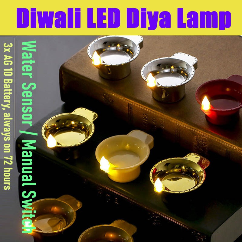 New Diwali LED Candle Lamp Deepavali Decorative Candle Small Floating ...