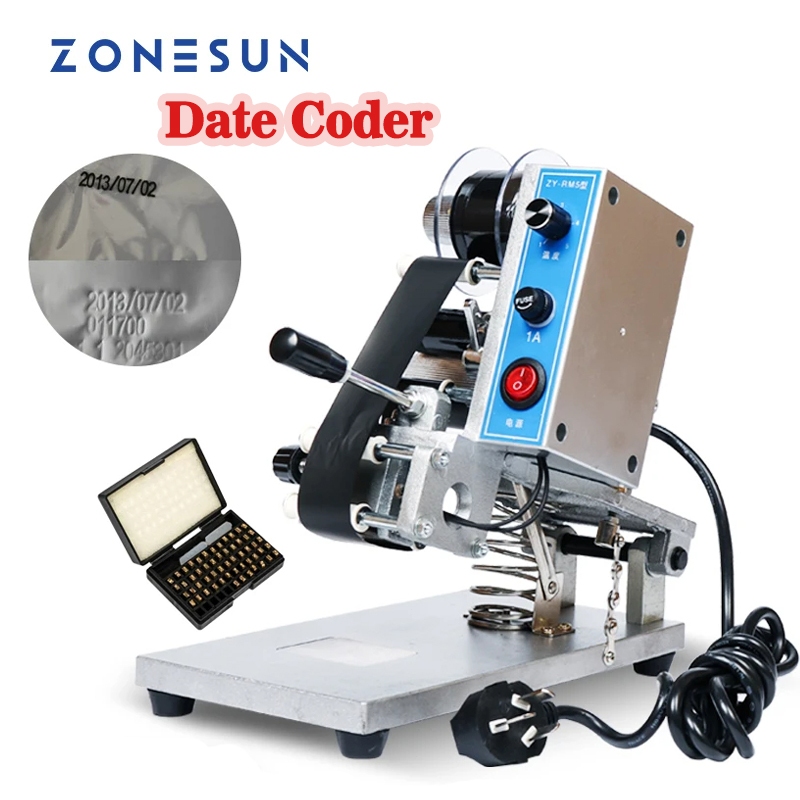 ZONESUN ZY-RM5 Coding Machine Color Ribbon Hot Printing Machine Heat ...