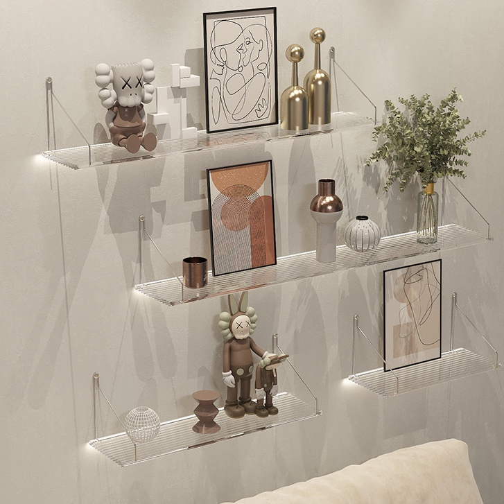 Transparent Transparent Acrylic Wall Shelf Router Hanging Wall Hanging ...
