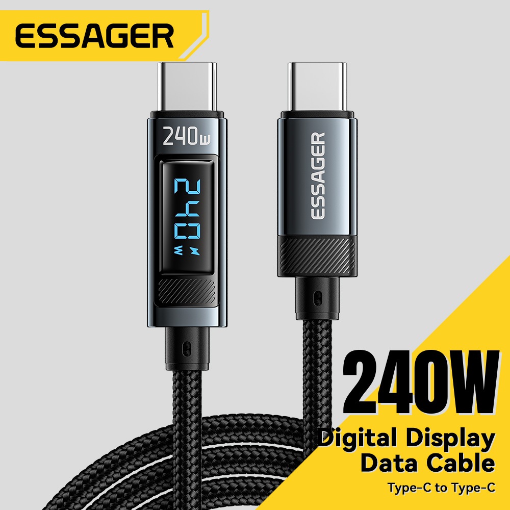 Essager H 240W 5A Type C To Type C Digital Display Data Cable Suport ...