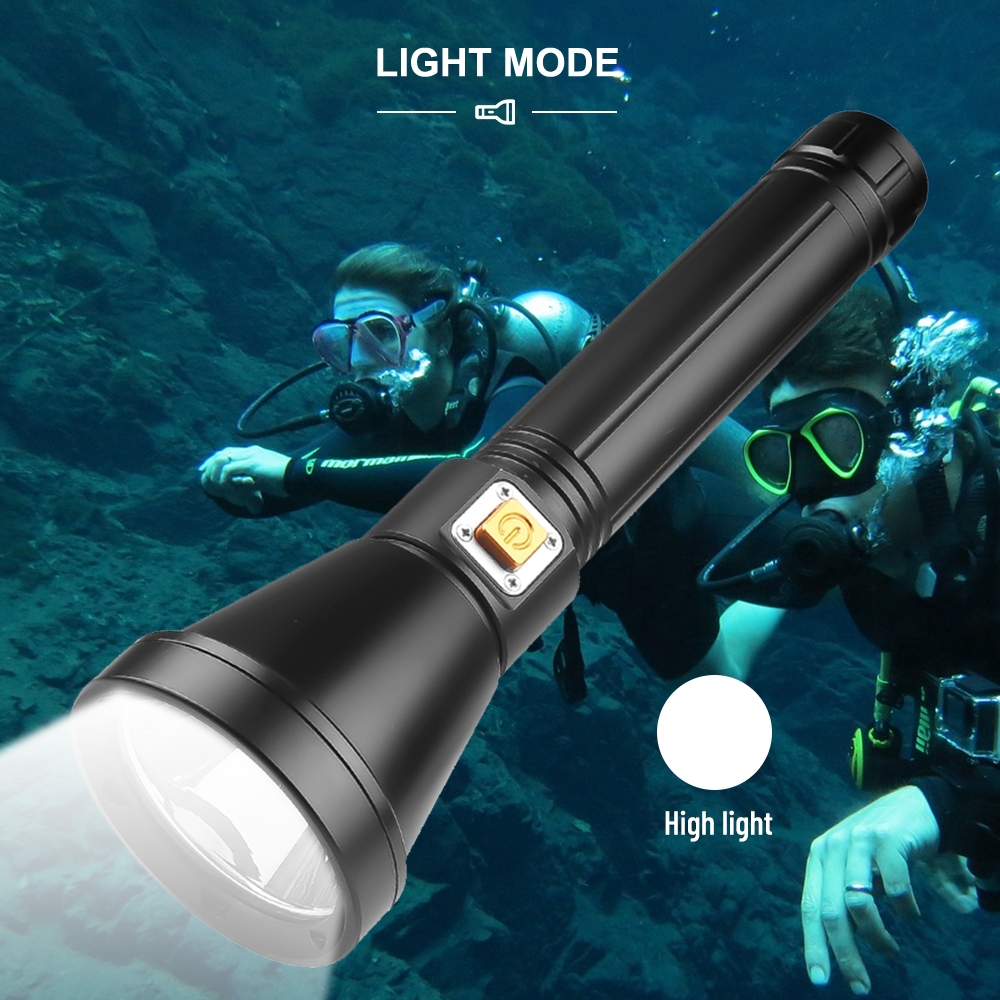 Super Bright XHP70 Diving Flashlight Magnetic Switch 1200LM18650 26650 ...