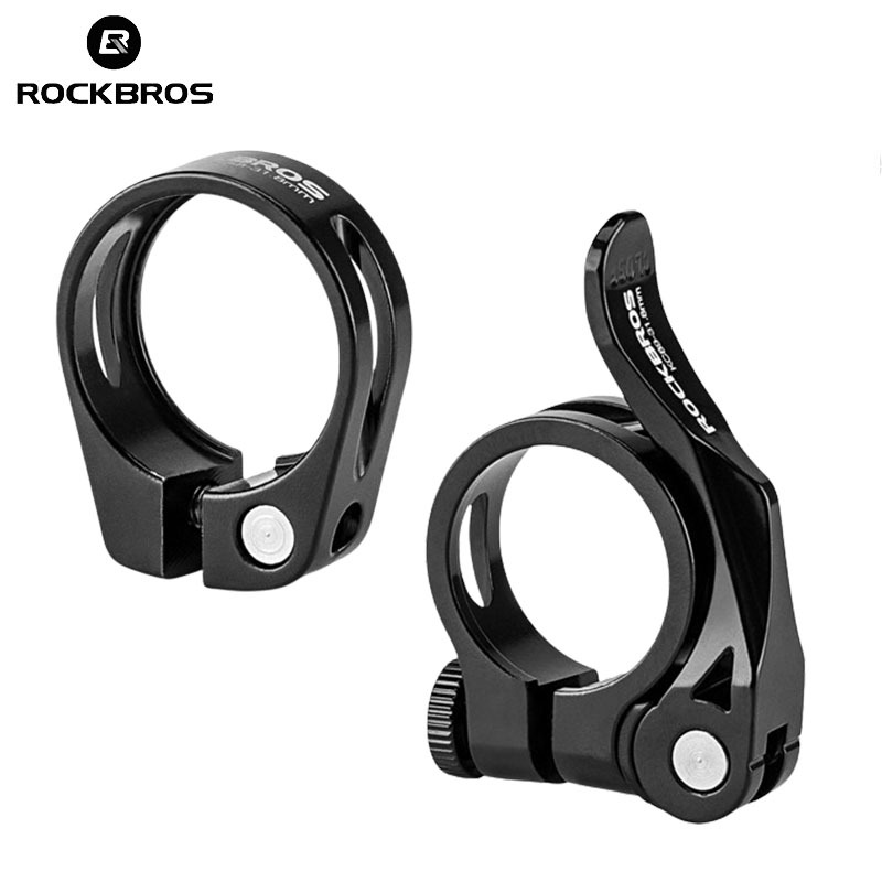 ROCKBROS Bicycle Seat Tube Clamp Quick Release Mountain Road Bike Clamp ...