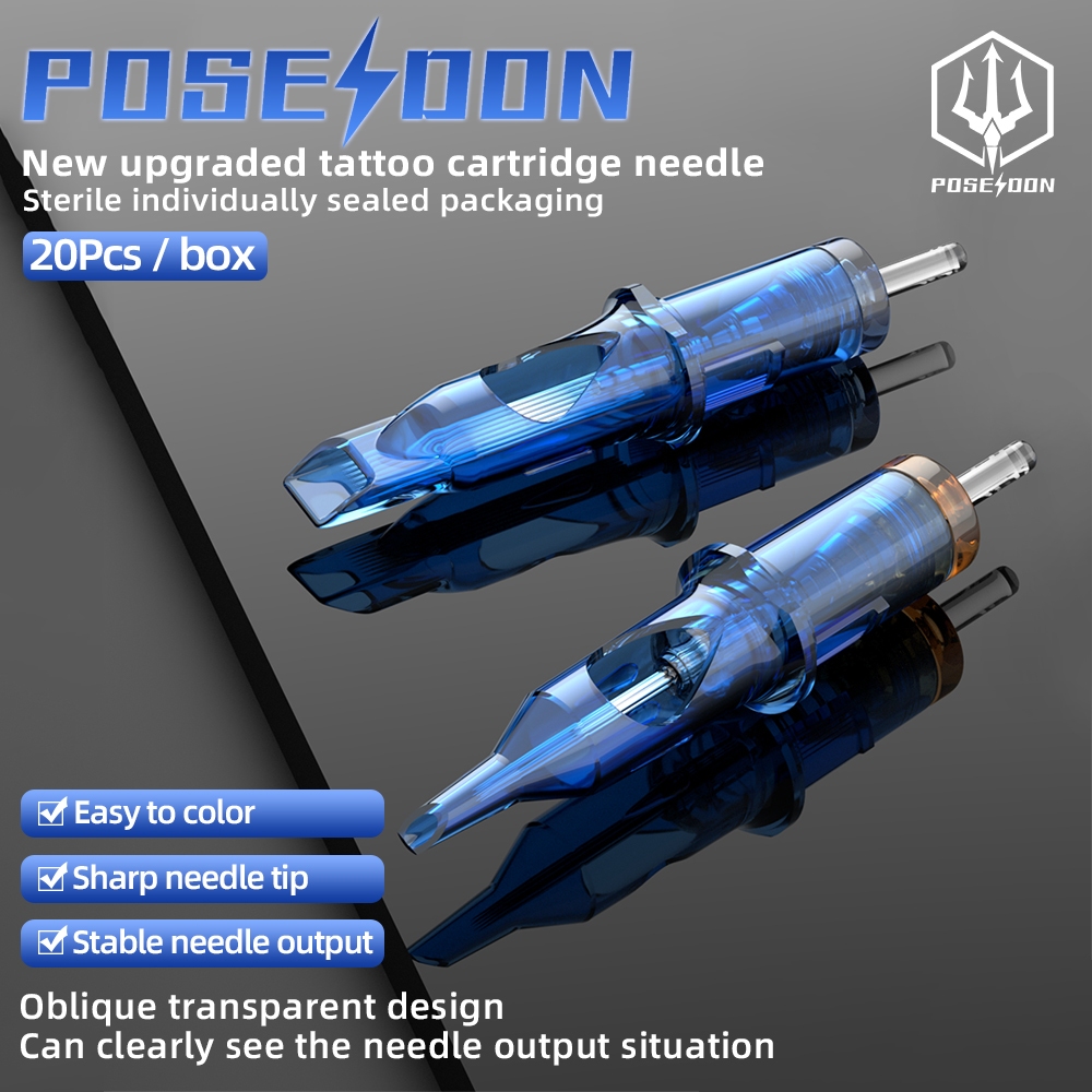 POSEIDON Tattoo Cartridges Needle Tattoo Machine Accessories 20Pcs ...