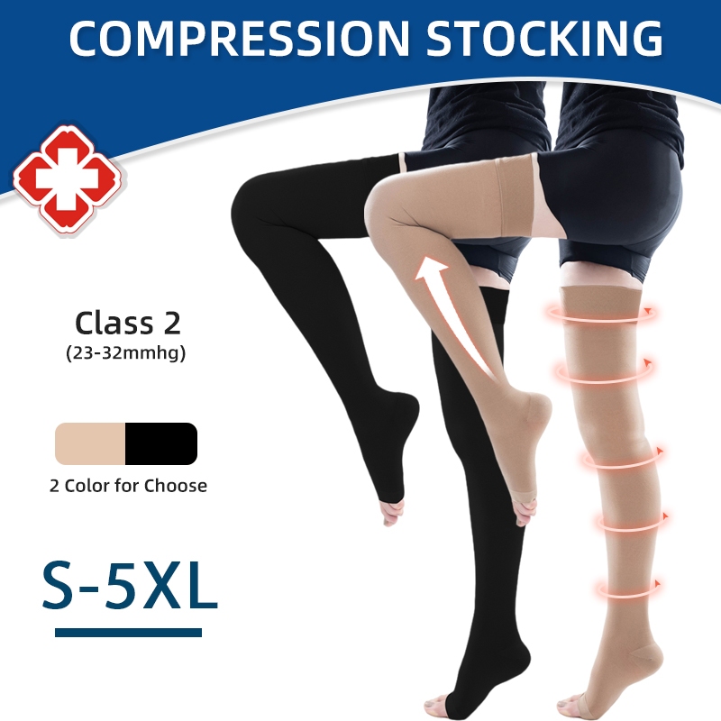 23-32mmHg Elastic Nursing Medical Compression Stockings Unisex Class 2 ...