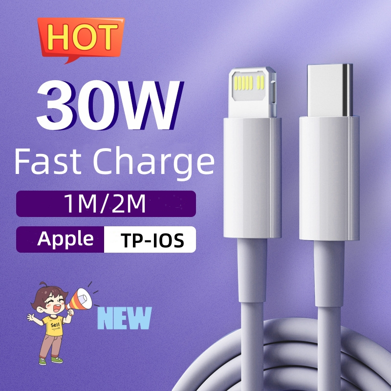 PD 30W Fast Charge Cable Wire Charging Short For IPh IPd Device TYpe-c ...