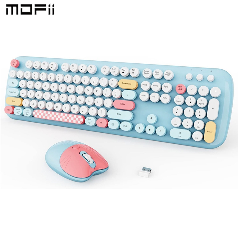 Jomaaandmofii 2 4g Wireless Keyboard Set Wireless Keyboard And Mouse Combo Retro Wireless Keyboard